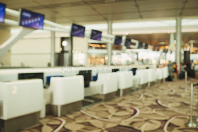 Abstract Blur Background : Passenger Waiting for Check-in for Flight at ...