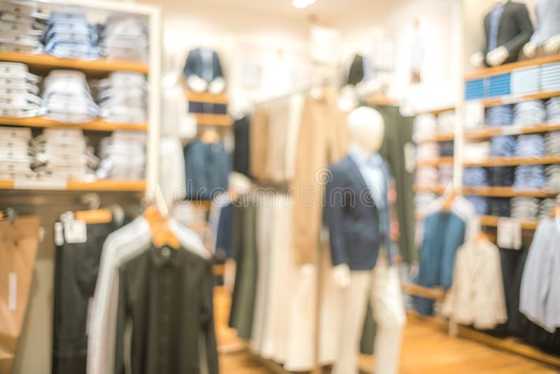 Abstract Blur of Beautiful Clothes Store and Shopping Mall Inter Stock ...