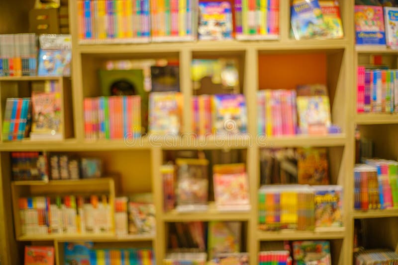 Abstract Blur of Beautiful Library Book Store and Book Shop for Stock ...
