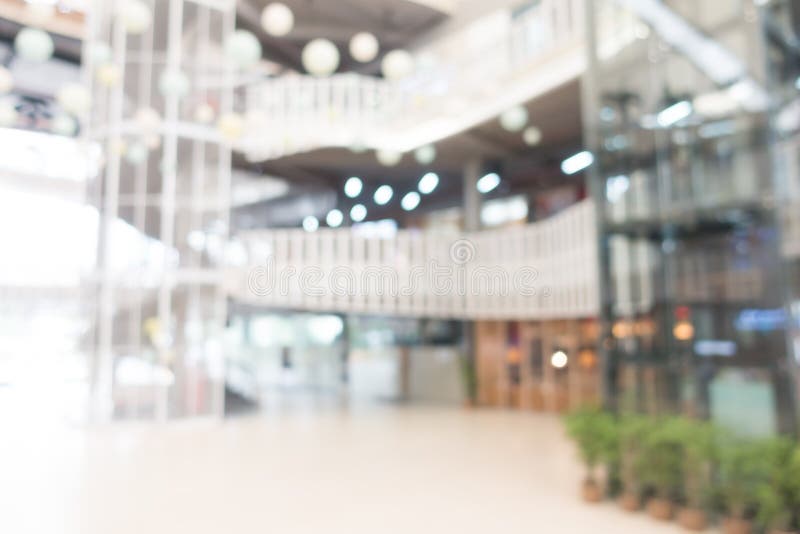 Bokeh Shopping Mall Background. Interior of Retail Centre Store in Soft ...