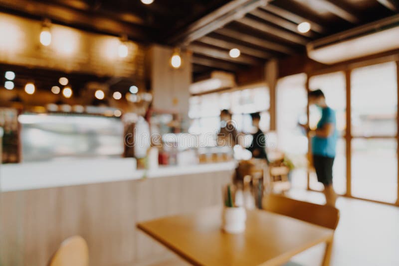Abstract Blur Coffee Shop Cafe and Restaurant for Background Stock ...