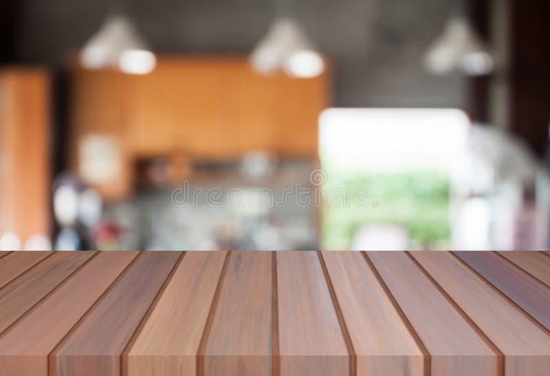 Abstract Blur Coffee Shop with Empty Table Top Stock Image - Image of ...