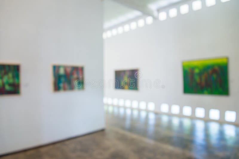 Abstract Blur Contemporary Art Gallery Background Stock Image - Image ...