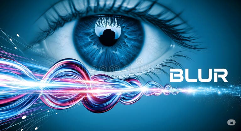 Abstract Blur Effect Digital Eye, Light Trails, and Visual Perception ...