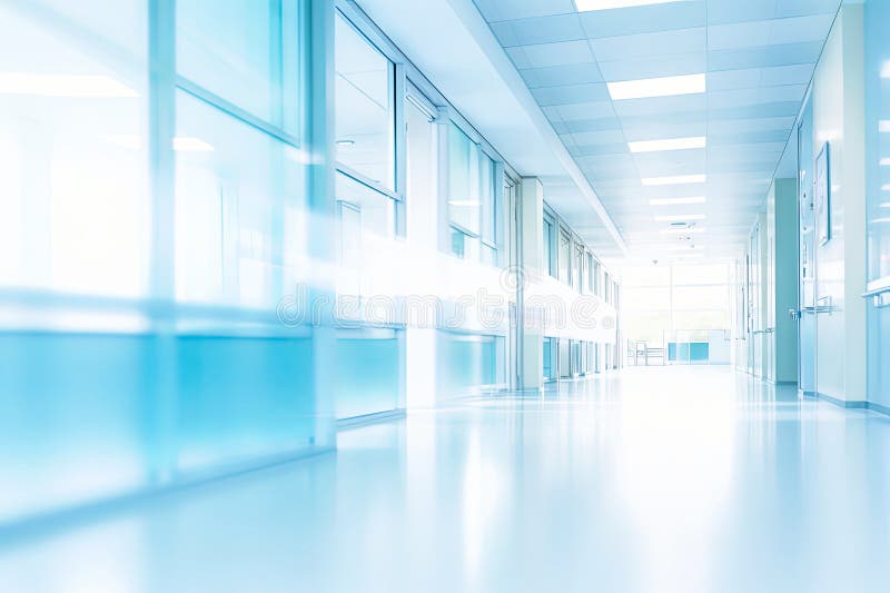 Abstract Blur Hospital Interior for Background Stock Image - Image of ...
