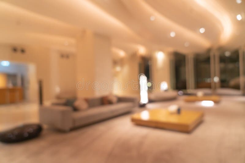 Abstract Blur Hotel Lobby and Reception for Background Stock Photo ...