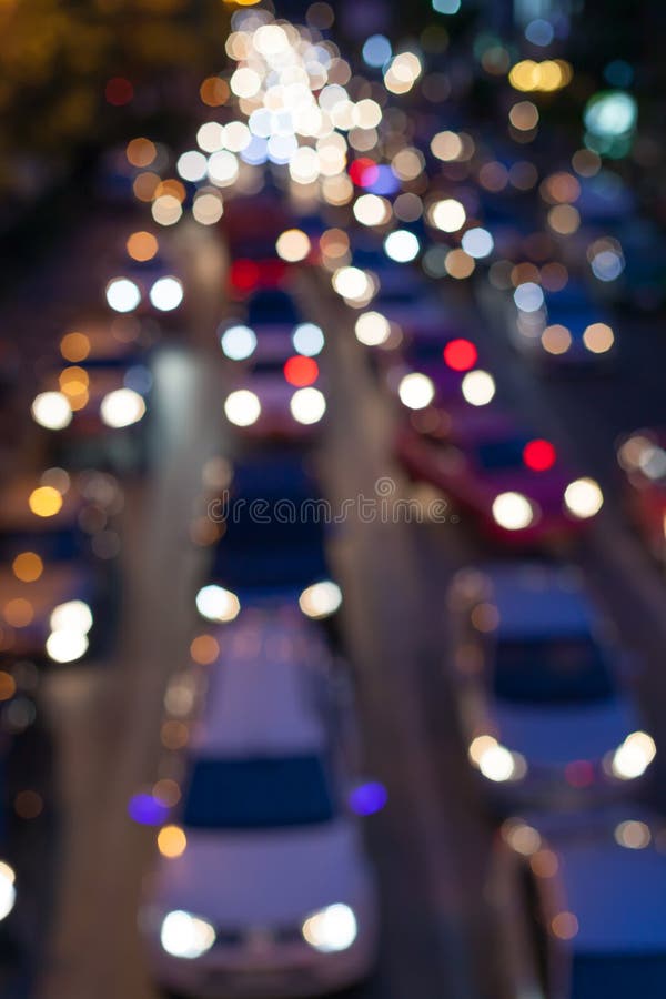 Abstract Blur Light Car on the Road Stock Photo - Image of illuminated ...