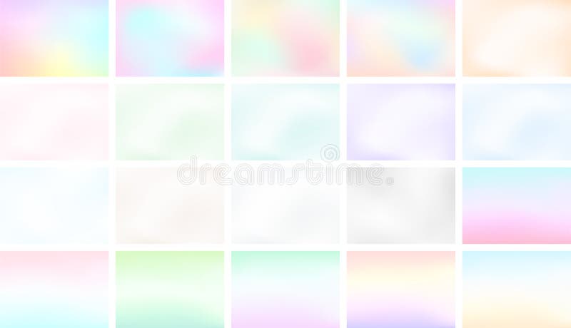 Abstract Blur Light Gradient Background Set A4 Landscape Stock Vector ...