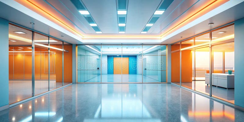 Abstract Blur Modern Interior Inside Entrance Building of Office in ...