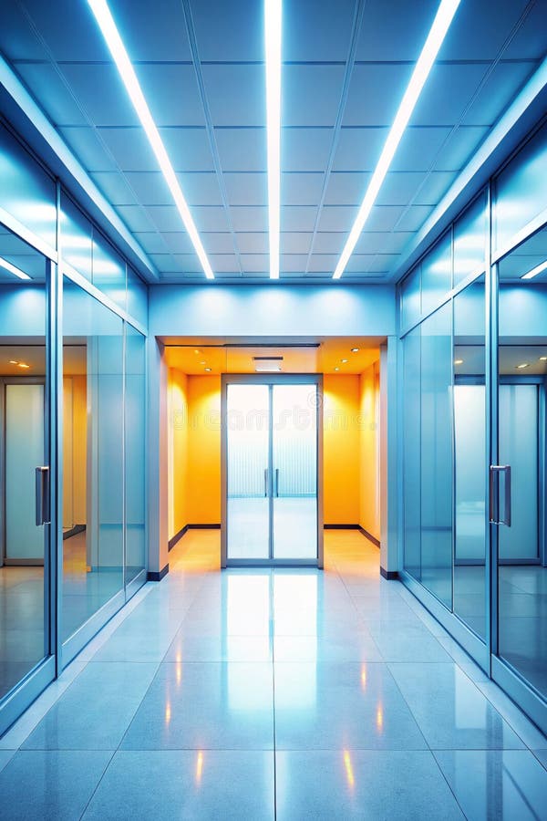 Abstract Blur Modern Interior Inside Entrance Building of Office in ...