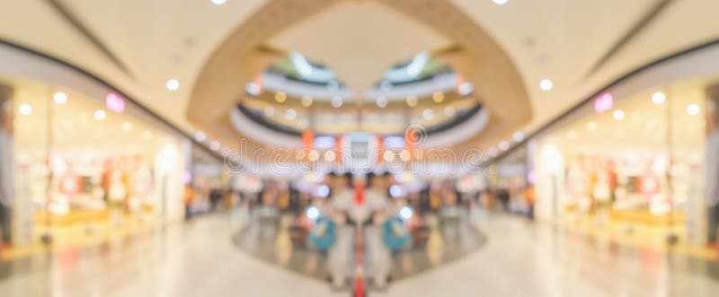 Abstract Blur Modern Shopping Mall Interior Background Stock Image ...