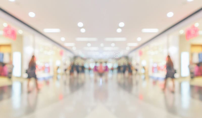 Abstract Blur Modern Shopping Mall Interior Background Stock Photo ...