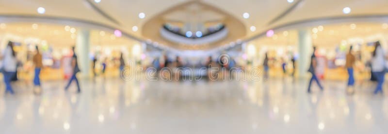 Abstract Blur Modern Shopping Mall Interior Background Stock Photo ...