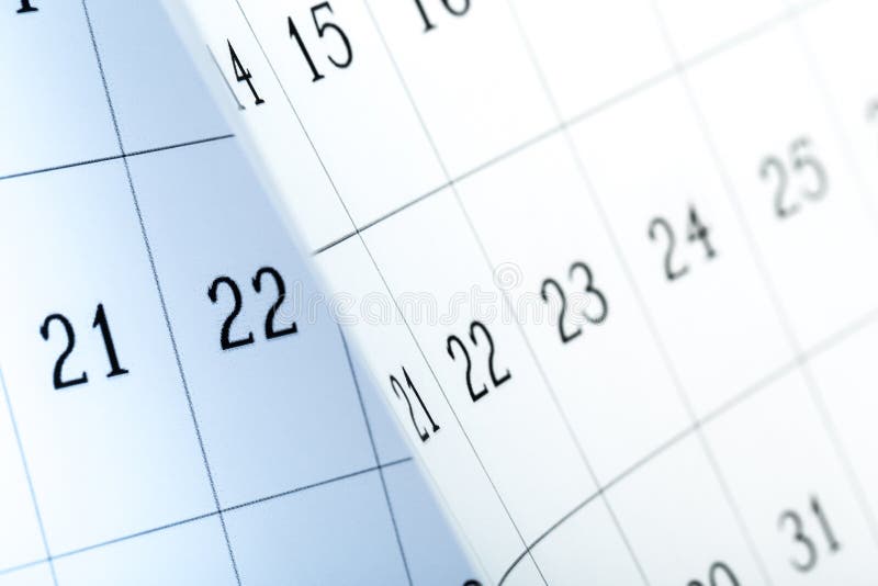 Abstract Blur Page Calendar Flipping Sheet Close Background Stock Image ...