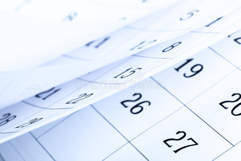 Abstract Blur Page Calendar 2020 Flipping Sheet Close Background Stock ...