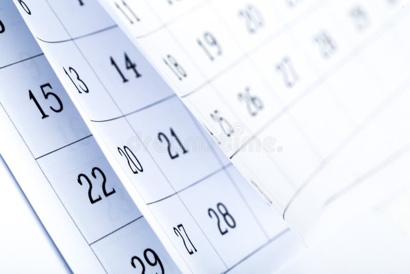 Abstract Blur Page Calendar 2020 Flipping Sheet Close Background Stock ...