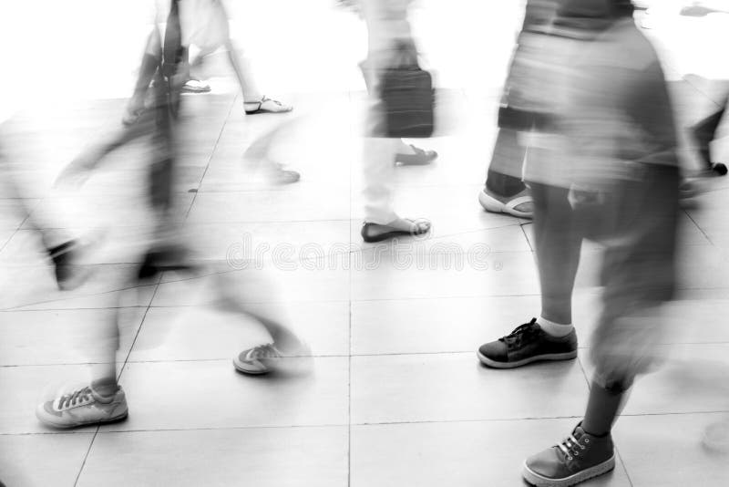 Abstract Blur People Walking Stock Image - Image of shoes, color: 75136809