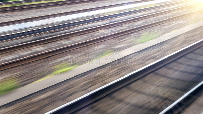 Abstract Blur of Railway Tracks Stock Photo - Image of journey, blur ...