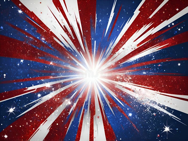 Abstract Blur Red White and Blue Glitter Sparkle Explosion Background ...