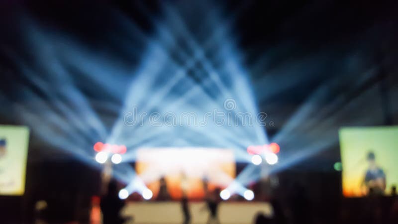Blur Stage Lights and Spotlight Lights on Concert or Event Stock Image ...