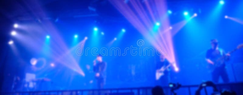Blur Stage Lights and Spotlight Lights on Concert or Event Stock Image ...