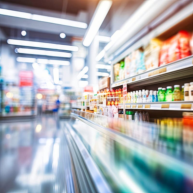 Abstract Blur Supermarket and Retail Store in Shopping Stock Photo ...