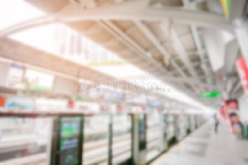 Abstract Blur of Transport Urban Sky Train Station Foto de archivo ...