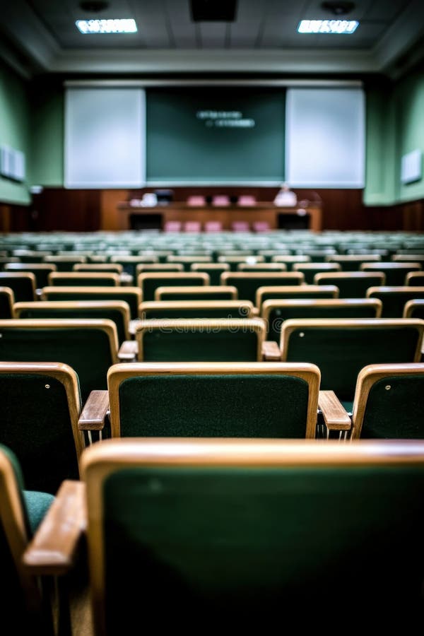 Abstract Blur University Lecture Hall Background Stock Illustration ...