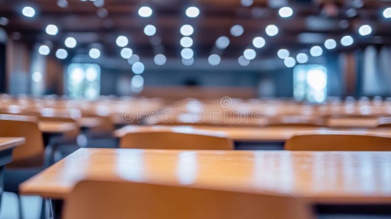 Abstract Blur University Lecture Hall Background Stock Illustration ...