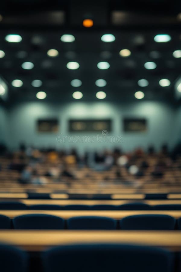 Abstract Blur University Lecture Hall Background Stock Illustration ...