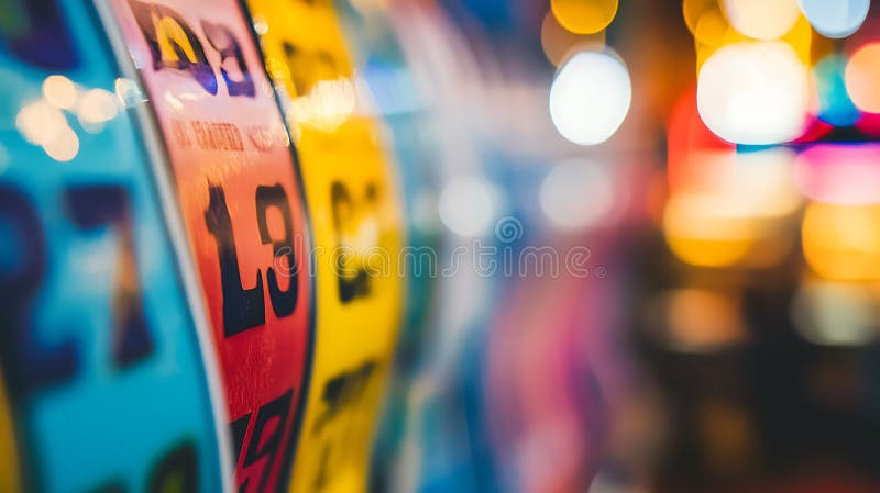 Abstract Blurred Background with Colorful Lights and Numbers Stock ...