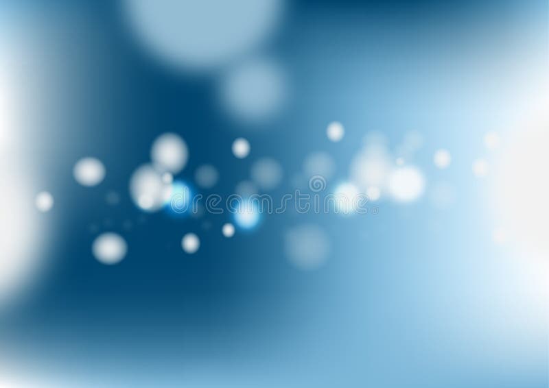 Abstract Blurred Blue Background with Light Bokeh. Stock Illustration ...