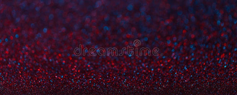 Abstract Blurred Blue Red Christmas Magic Glitter Background with Copy ...