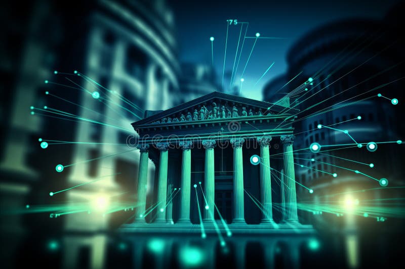 Abstract Blurred Bokeh Background with Elegant Financial Patterns and ...