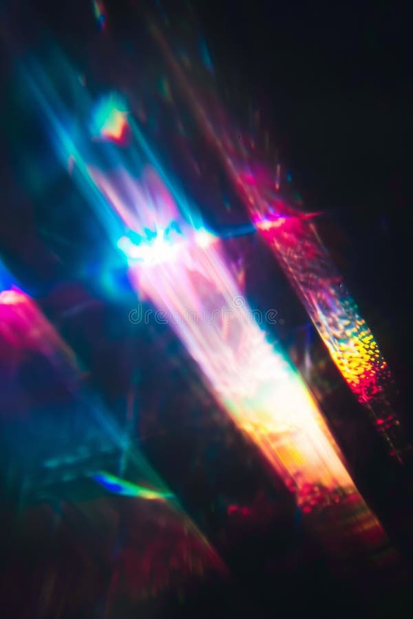 Colorful Lens Flare Leak on Paper Texture. Film Photography Effect ...