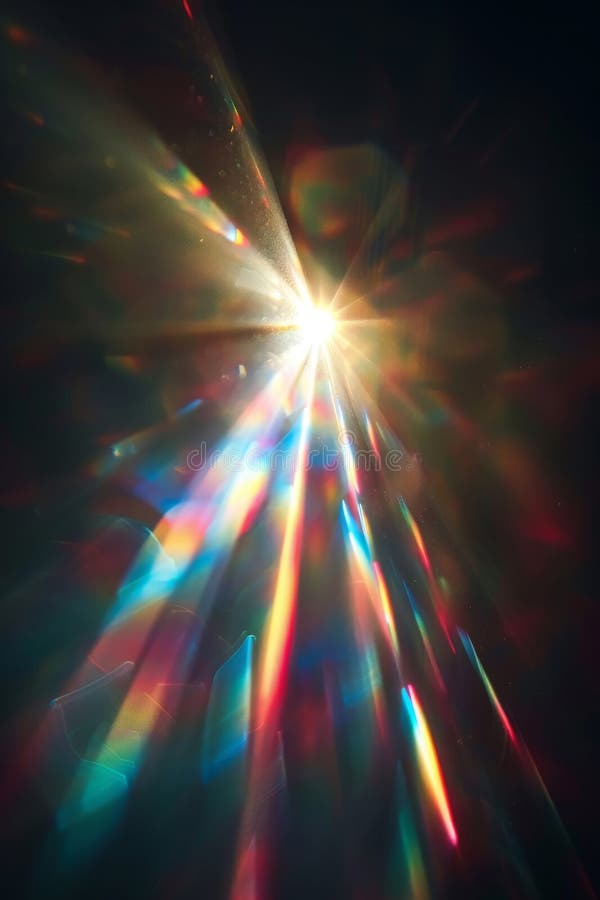 Colorful Lens Flare Leak on Paper Texture. Film Photography Effect ...