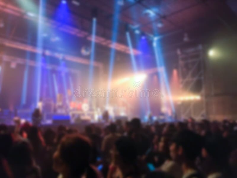 Abstract Blurred of Concert in Small Club . Stock Image - Image of ...