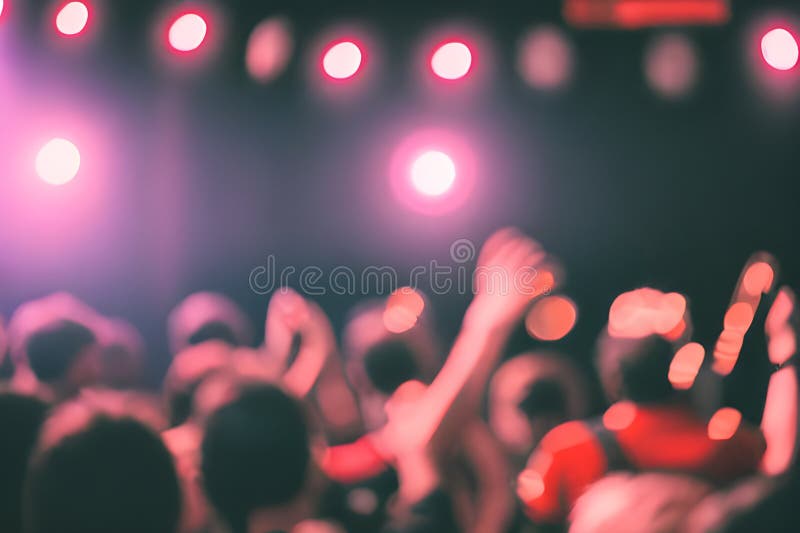 Abstract Blurred . Concert in Small Club Stock Illustration ...