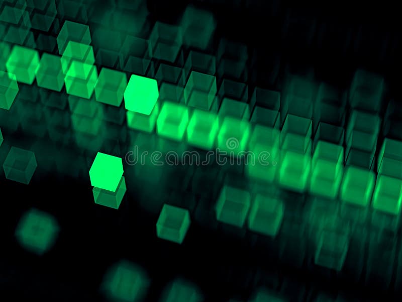 Abstract Blurred Cubes - Digitally Generated Image Stock Illustration - Illustration of fractal ...