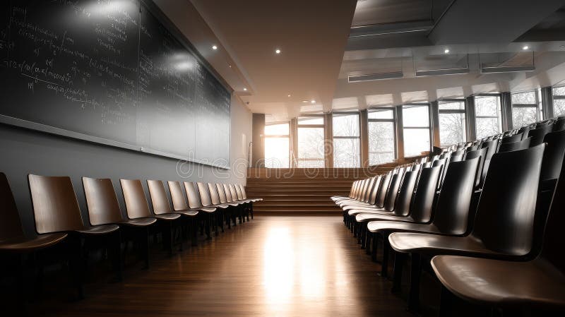 Abstract Blurred Empty Interior Space of College or University Study ...