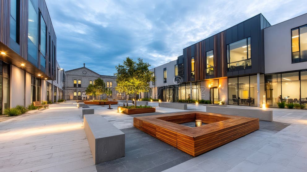 Abstract Blurred Empty Interior Space of College or University Study ...