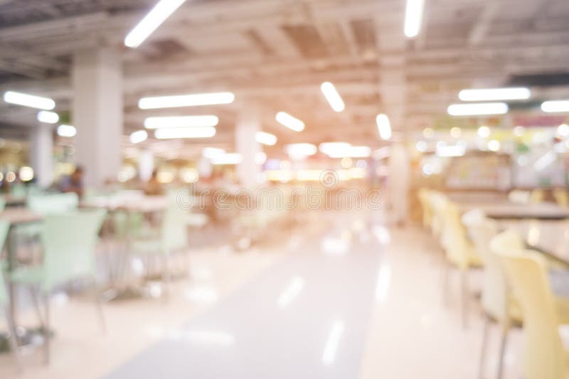Abstract Blurred Food Court Background Stock Image - Image of white ...