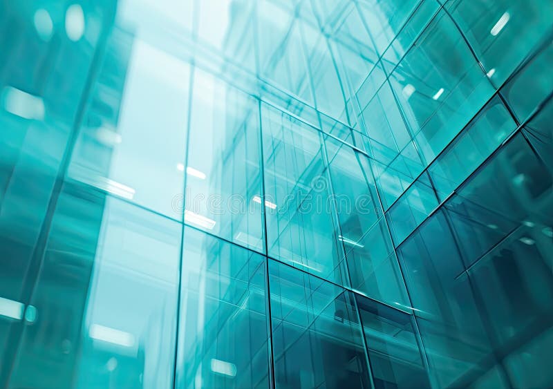 Abstract Blurred Glass Building Facade in Urban Setting. Stock ...