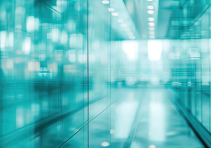 Abstract Blurred Glass Building Facade in Urban Setting. Stock ...