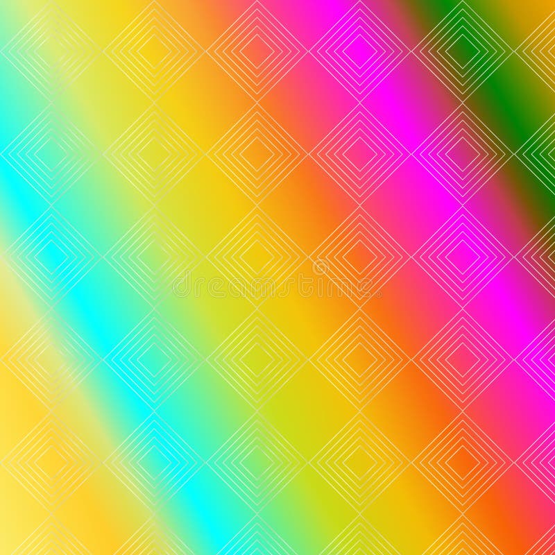 Rainbow square stock illustration. Illustration of pattern - 208561447