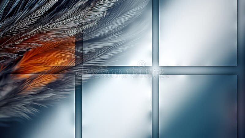 Abstract Blurred Gradient Background with Wild Bird Feathers. Stock ...