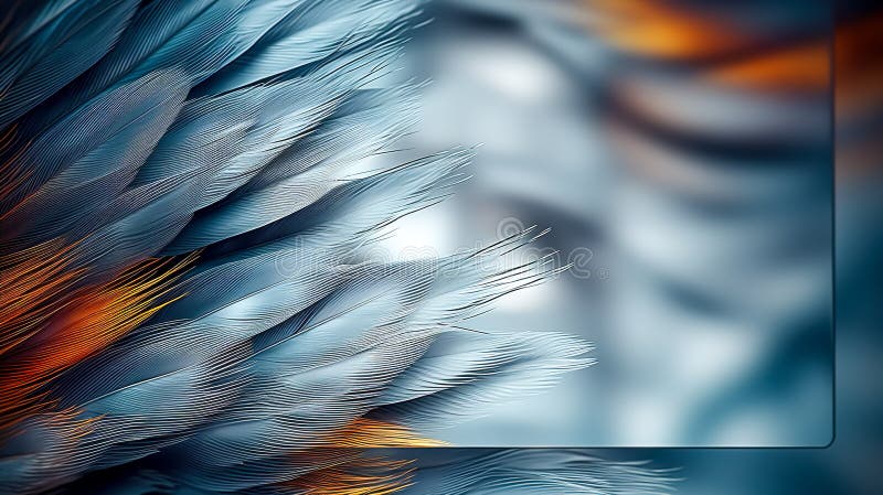 Abstract Blurred Gradient Background with Wild Bird Feathers. Stock ...
