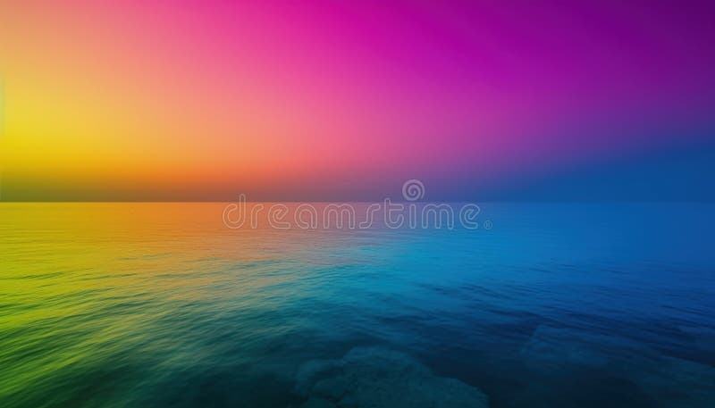 Abstract Blurred Gradient Horizon. Generative AI Stock Illustration ...