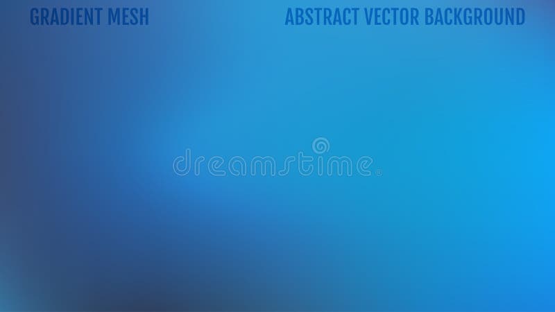 Abstract Blurred Gradient Mesh Background in Blue Colors. Smooth Banner ...