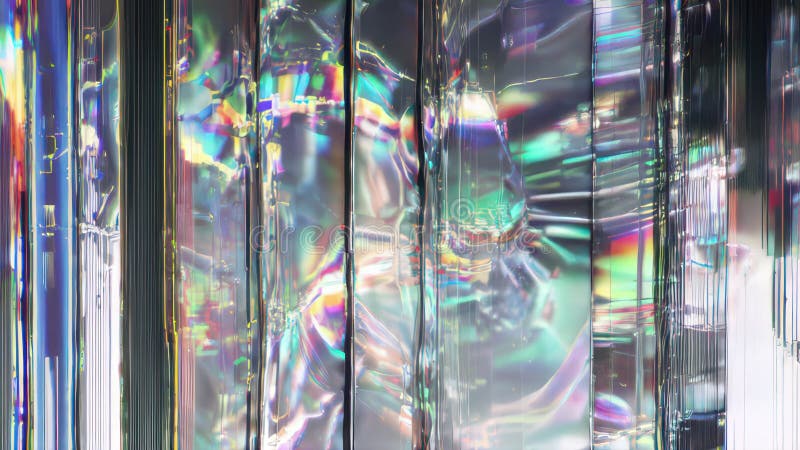 Abstract Blurred Grainy Colorful Background with Reflective Metallic ...